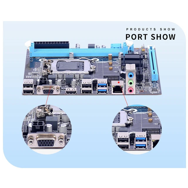 H81 COMPUTER MOTHERBOARD VGA+HDMI-Compatible+RJ45 Port Micro-ATX ...