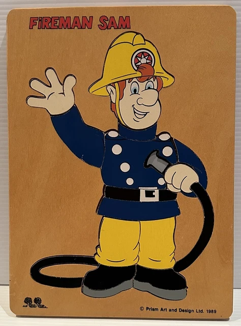 TREE TOYS FIREMAN Sam Wooden Vintage Puzzle 1989 ABC Kids Rare $25.00 ...