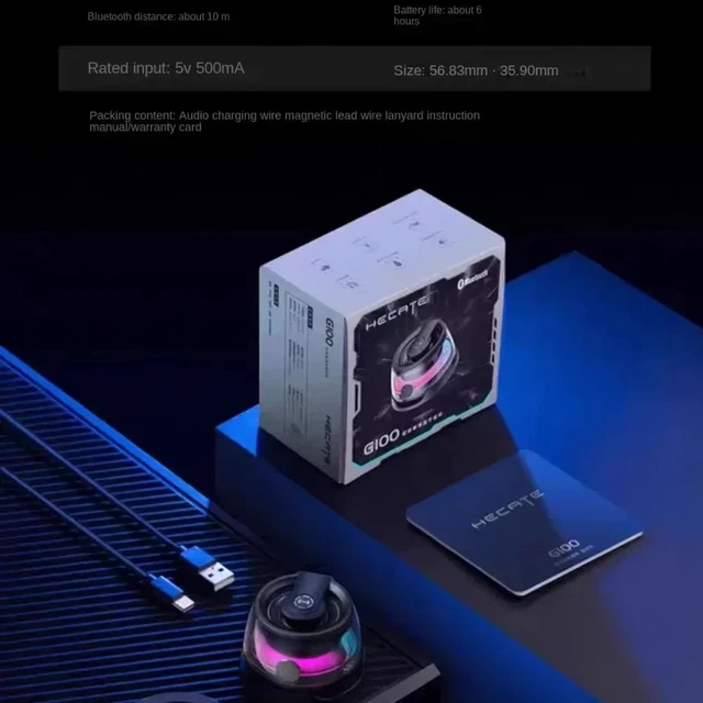 G200 PORTABLE MINI Magnetic Bluetooth Speaker RGB Light Speaker Mobile ...