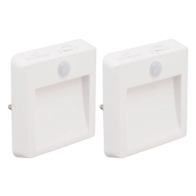 2 MOTION SENSOR Night Lights Plug-in Dimmable 2 Colors £12.90 - PicClick UK