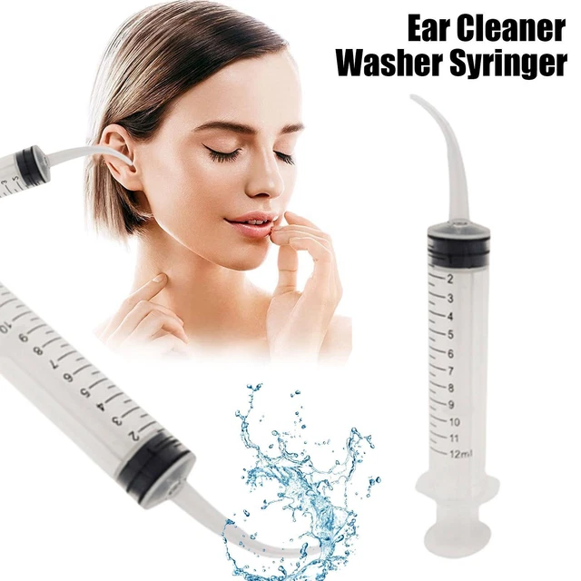 EAR WAX REMOVAL Set with Ear Washing Syringe Ear Irrigation Cleaning ...
