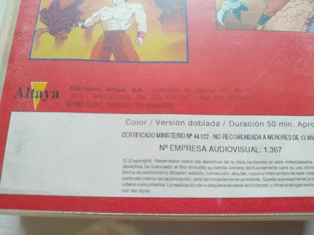 DRAGON BALL Z Garlick Junior Immortal Akira Toriyama VHS Tape Spanish £ ...