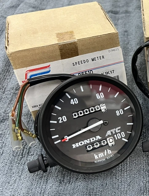NOS HONDA ATC Speedometer Hondaline KM/HR 200x 350x 250e 200 New Bin F ...