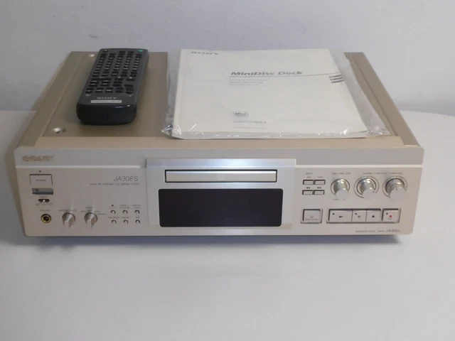 SONY MDS-JA30ES HIGH-END Mini Disc Recorder, Laser NEW, FB&BDA, 2 Year ...