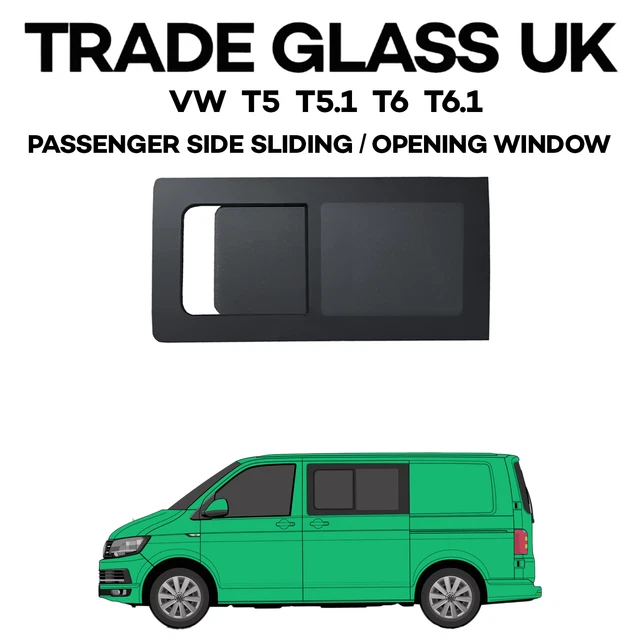 VW T6 T6.1 Transporter Passenger Side SLIDING Tinted Window, Vw T6 Side ...