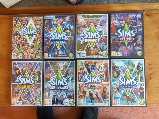 THE SIMS 3: plus 7 extension packs bundle (PC) Eight pc games £15.00 ...