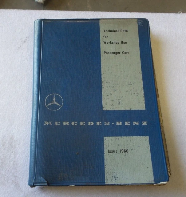 MERCEDES TECHNICAL DATA book Passenger cars 1960 $125.00 - PicClick AU