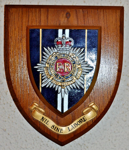 VINTAGE ROYAL ARMY Service Corps regimental mess wall plaque shield ...