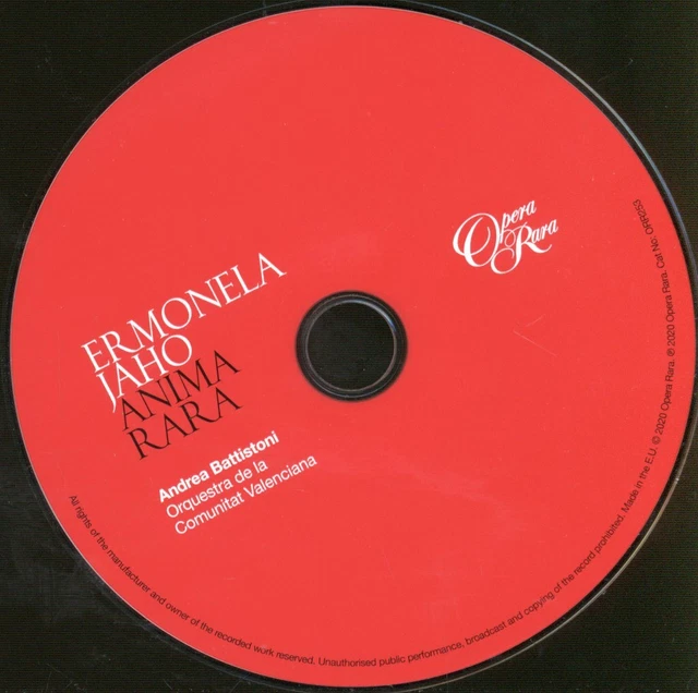 ORR253 ERMONELA JAHO Anima Rara CD UK Opera Rara 2020 with thick ... ORR253 ERMONELA JAHO Anima Rara CD UK Opera Rara 2020 with thick ...