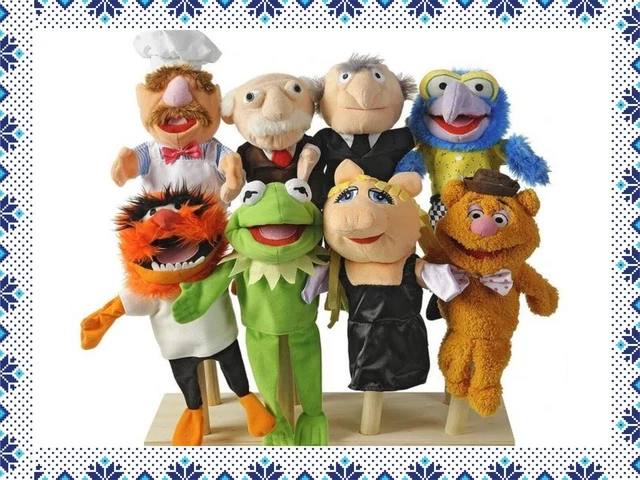 RARE DISNEY MUPPETS complete set 8 Hand Puppets dolls plush set: Miss ...