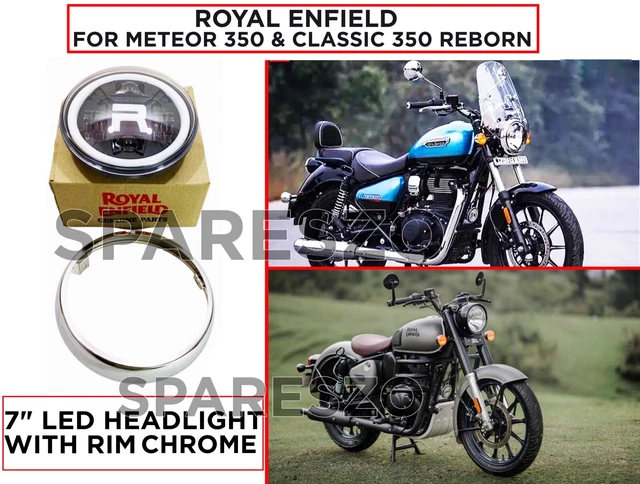ROYAL ENFIELD METEOR 350 & CLASSIC 350 REBORN "7" LED HEADLIGHT WITH ...