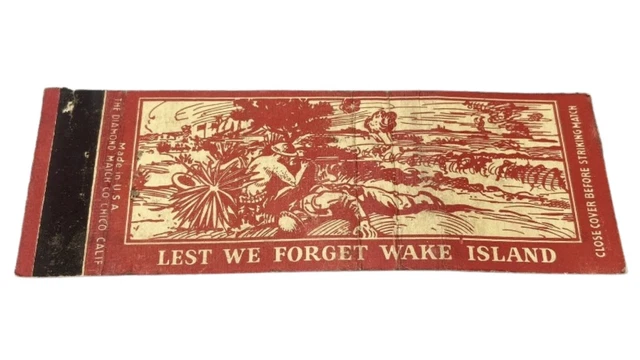 WW2 UNITED STATES Army Lest We Forget Wake Island Wartime Match Case £ ...