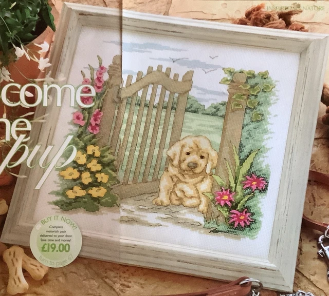 CROSS STITCH CHART - Welcome Home Pup £1.49 - PicClick UK