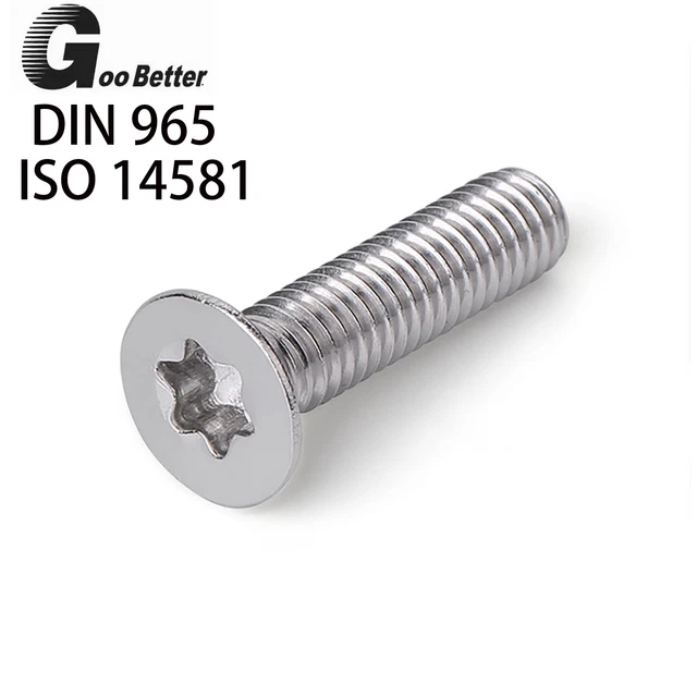 M3 M4 M5 M6 M8 A2 Stainless Torx Countersunk Machine Screws Six Lobe DIN 965 EUR 1,50 - PicClick DE