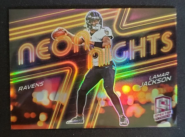 LAMAR JACKSON - 2022 Panini Spectra Neon Nights SSP Case Hit - CORVENS ...