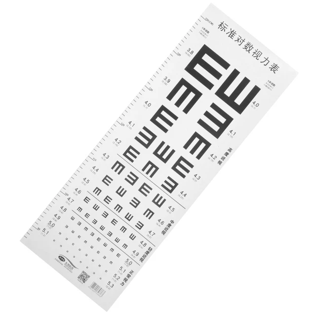 EYE CHART PVC Child Vision Height Measurement Charts Exams 10 Feet £5. ...
