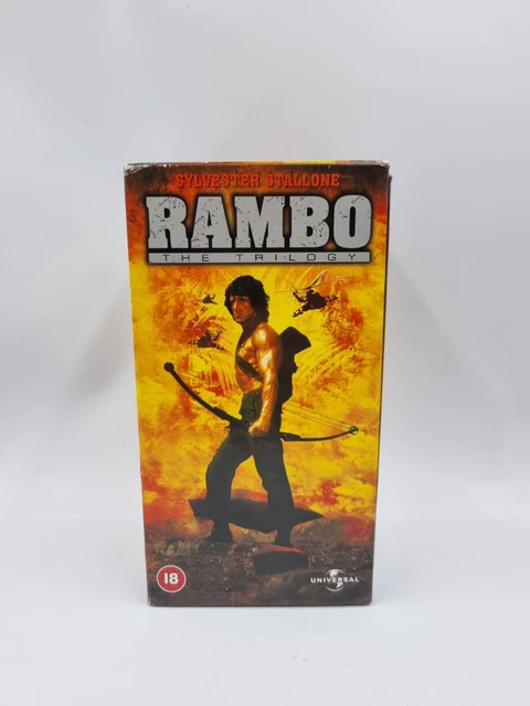 RAMBO THE TRILOGY VHS 3 Tape Box Set, First Blood, Part 2 & Part 3 ...