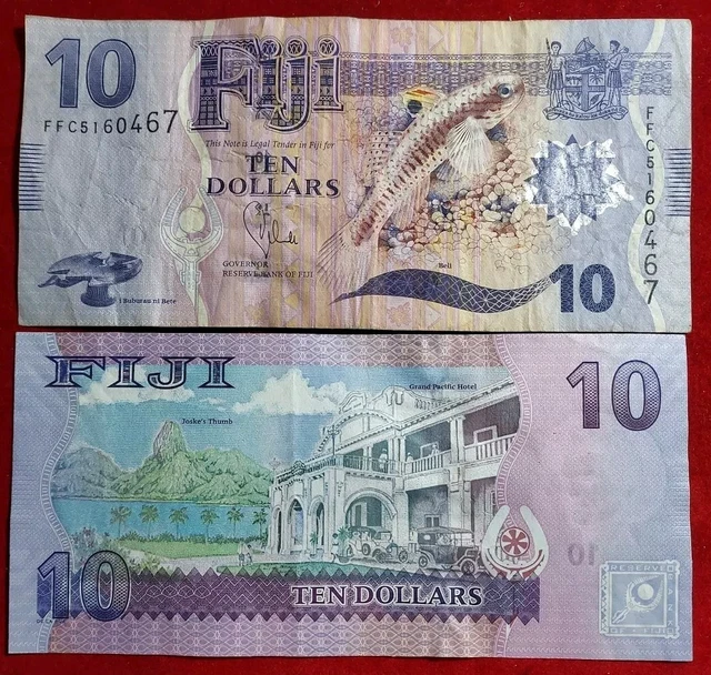 2 X FIJI/FIJIAN $10 Ten Dollars Banknotes £7.99 - PicClick UK