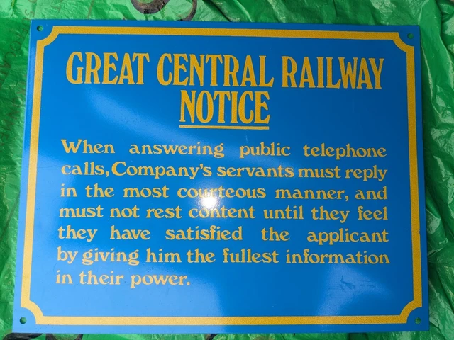 THE GREAT CENTRAL Railway Notice Sign £26.68 - PicClick UK