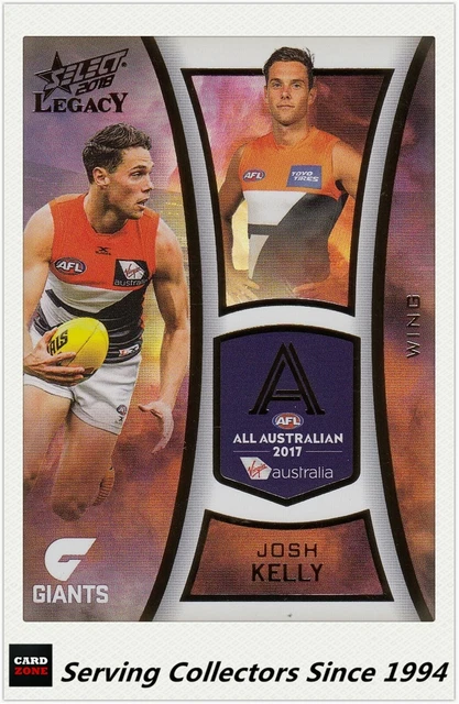 2018 SELECT AFL Legacy All Australia Team Card AA7 Josh Kelly (GWS) $12 ...