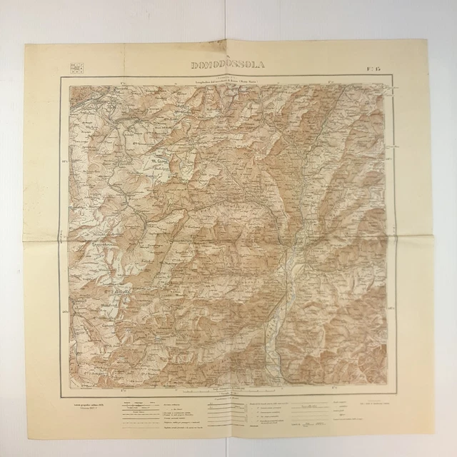 GEOGRAPHIC MAP, MILITARY Map - Domodossola - Piedmont - Italy Year 1923 ...