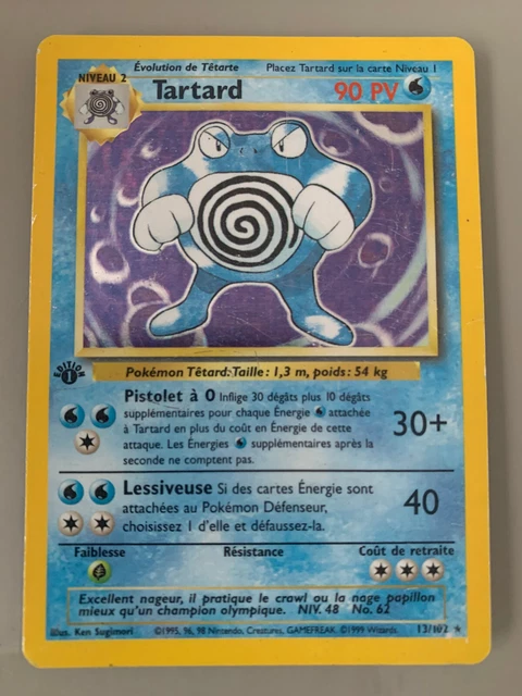 CARTE POKÉMON WIZARD Set de Base Tartard 13/102 holo édition 1 EUR 100 ...