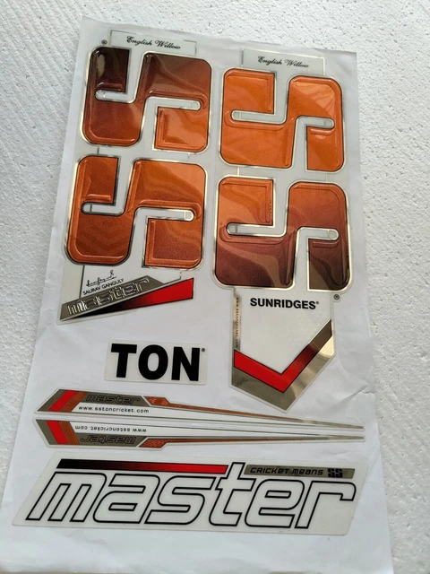 SS TON MASTER GOLD EDITION Cricket Bat Stickers - 100% Genuine & Real ...