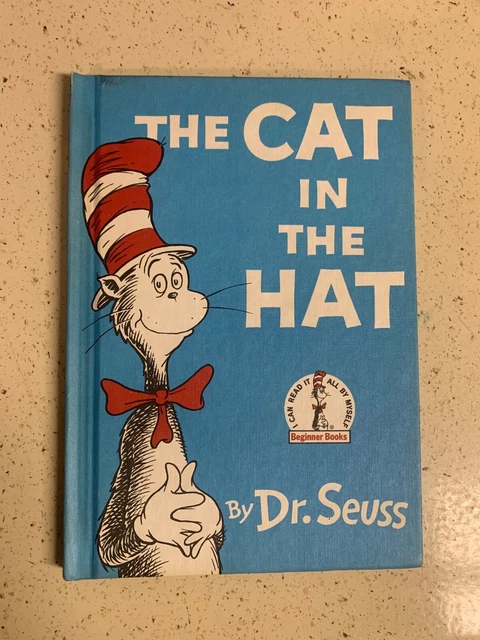 THE CAT IN The Hat by Dr. Seuss 1957 Beginners Book Club Ed. -Matte ...