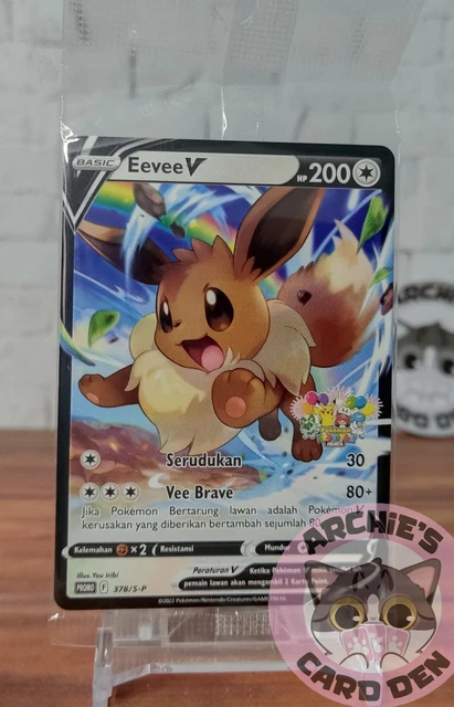 POKEMON KARTE ID Eevee V Jakarta Festival PROMO 378/S-P SEALED NM ULTRA RARE! EUR 68,71 ...
