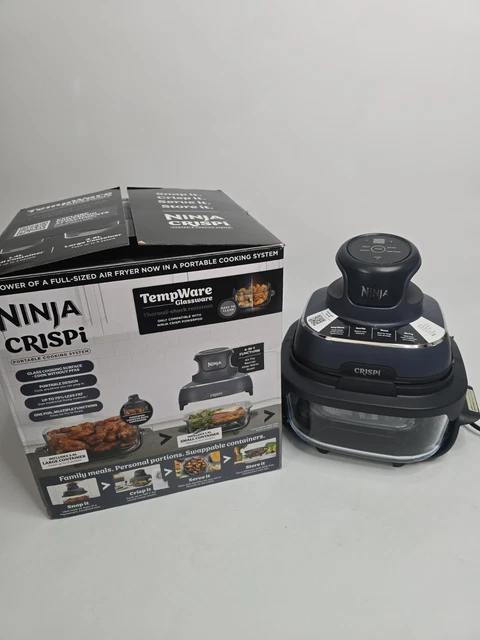 NINJA CRISPI 4-IN-1 Portable Glass Air Fryer FN101UKST Read Description ...