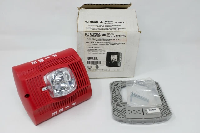 SYSTEM SENSOR SPSRVA Indoor Selectable Output Speaker Strobe Fire Alarm $54.00 - PicClick CA