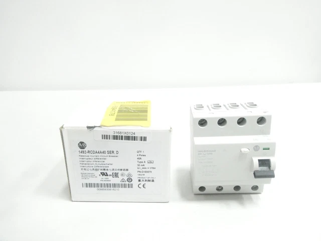ALLEN BRADLEY 1492-RCDA4A40 Disjoncteur 4p 40a Amp 170v EUR 226,48 ...