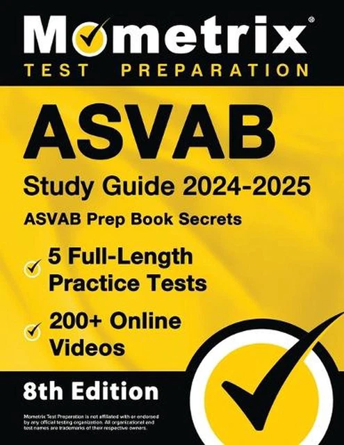 ASVAB STUDY GUIDE 2024-2025 - 5 Full-Length Practice Tests, ASVAB Prep ...