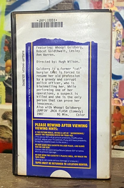 BURGLAR VHS BLOCKBUSTER Clamshell 1987 Release Whoopi Goldberg Comedy £ ...