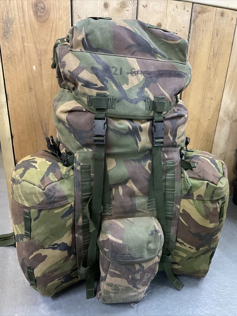 BRITISH ARMY PLCE Infantry Bergen Rucksack DPM 120Lt Long Back & Side ...