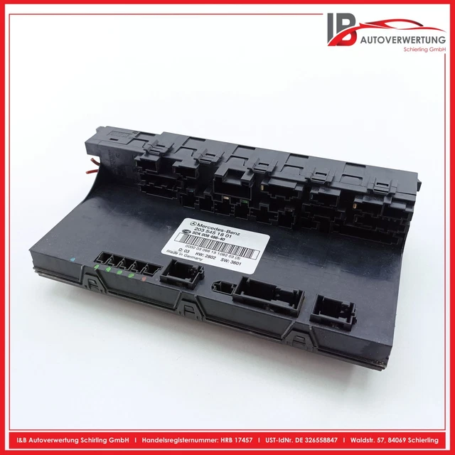 MERCEDES C-CLASS W203 C180 Compressor Fuse Box SAM Module 2035451801 £ ...