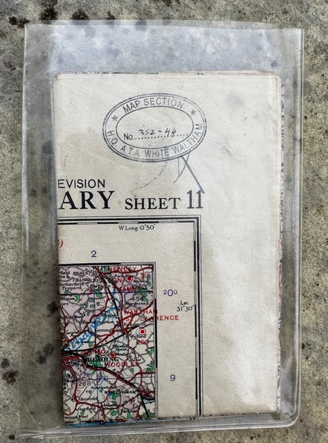 WW2 RAF -ATA Marked Bases Map, ''England South'' 1944 Air Transport ...