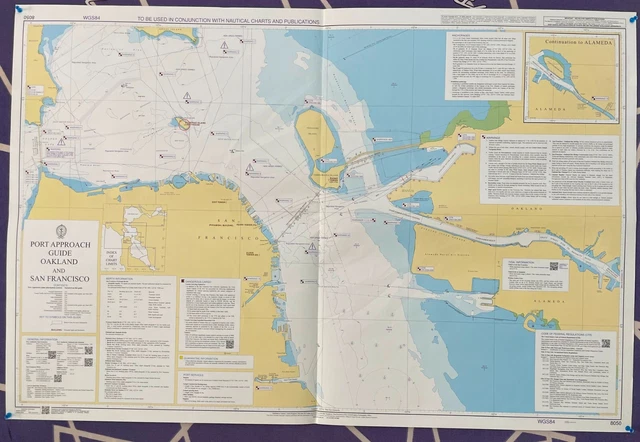 AMIRAUTÉ 8050 PORT Approach Guide Oakland Et San Francisco Carte Chart ...