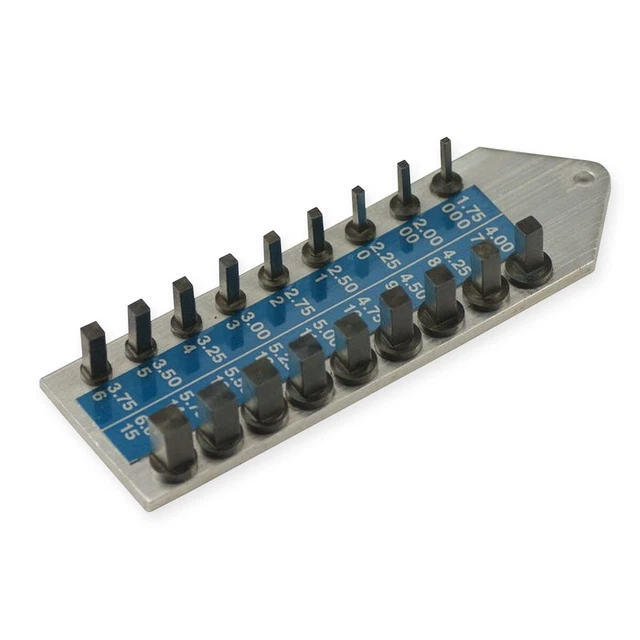 CLOCK KEYS WINDER size finder Measure measuring gauge tool sizes key ...