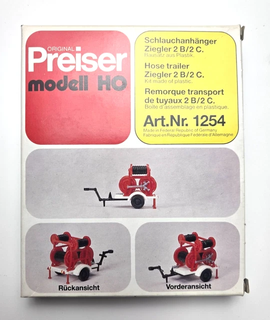 PREISER NR.: 1254 , Schlauchanhänger Ziegler 2B/2C vintage -035- EUR 9 ...