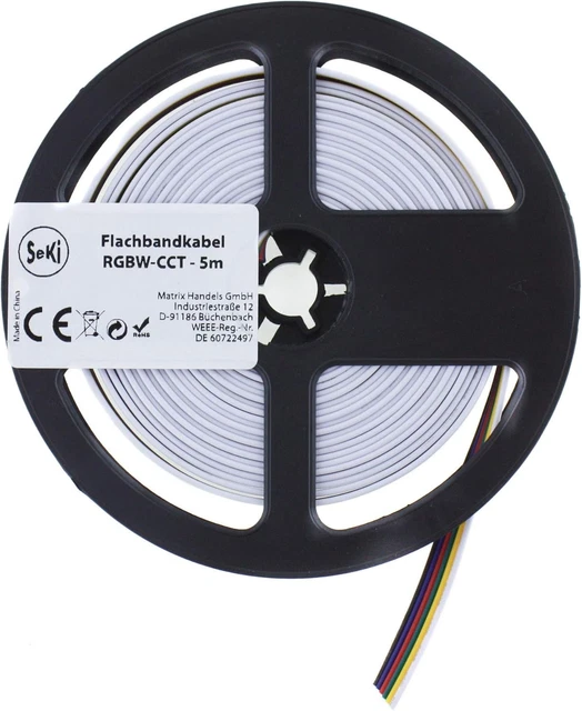 RIBBON CABLE 6-PIN for RGBW + CCT LED Strip/Strip Extension LED RGBW ...