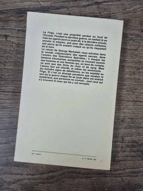 LIVRES LE FRIGO Roman George Markstein EUR 5,00 - PicClick FR