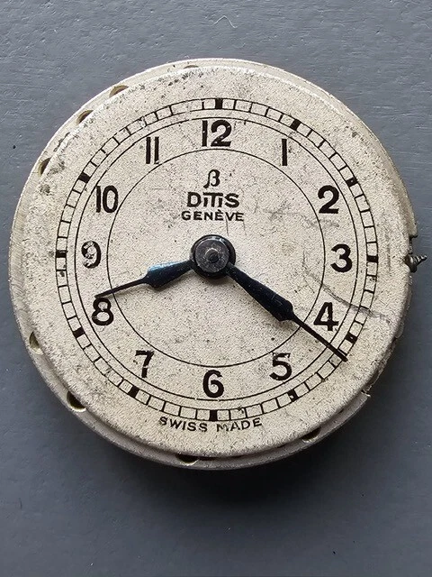 VINTAGE SWISS MADE Ditis Geneve 15 Jewels Mechanical Watch Movement ...