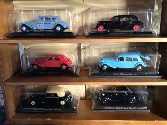 MINIATURES 1/43 LOT de six CITROEN- TRACTION -série Atlas blister ...