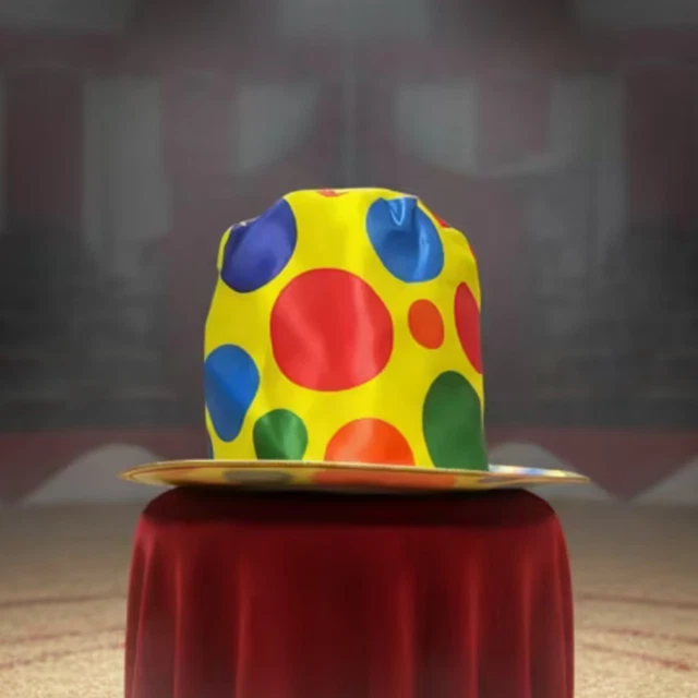 DOT-PATTERNED CLOWN HAT Printed Surface Costume Accessory Easy to Wear ...