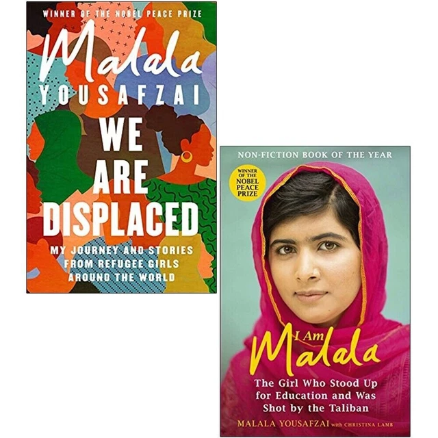 MALALA YOUSAFZAI 2 Books Collection Set We Are Displaced and I Am ...