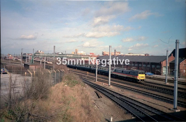 BRITISH RAIL CLASS 91 ELECTRIC LOCOMOTIVE DONCASTER 35mm NEGATIVE ...