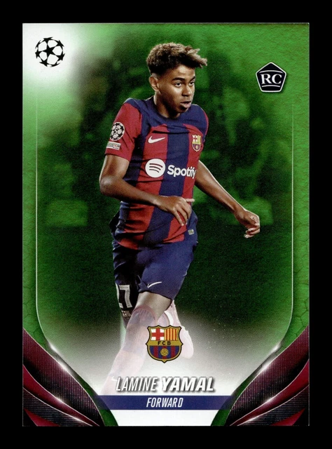 TOPPS LAMINE YAMAL Verde Neon Parallelo/199 ammiraglia UCC UEFA ...