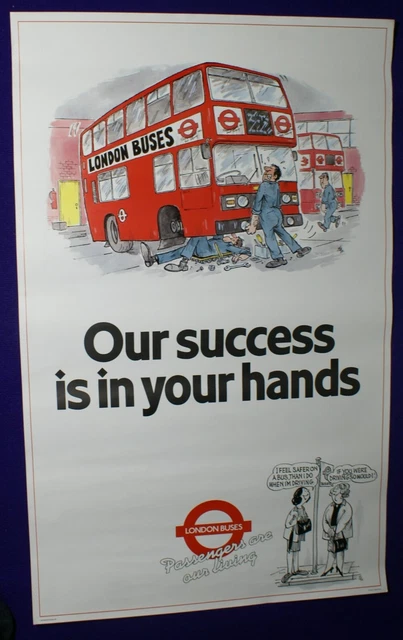 LONDON TRANSPORT BUSES Poster 'Our Success Is In Your Hands' Gax Nov ...