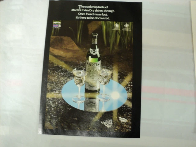MARTINI EXTRA DRY Drink 1989 A4 Advert Poster Ready To Frame B EUR 2,77 ...